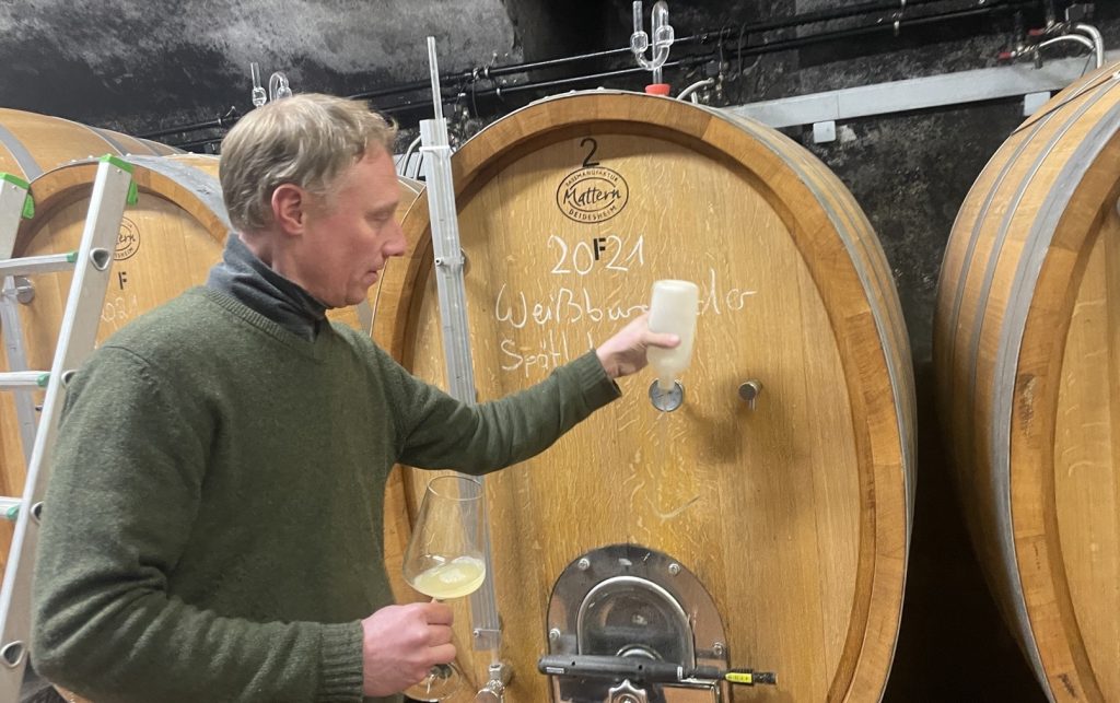 Besuch im Weingut Jul. Ferd. Kimich in Deidesheim.